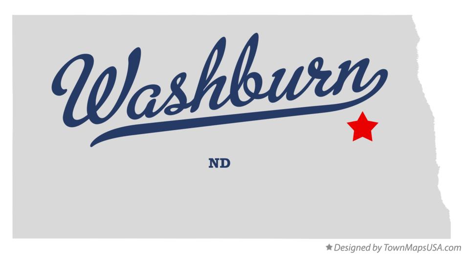 Map of Washburn, Griggs County, ND, North Dakota Map of Washburn, Griggs County, ND, North Dakota