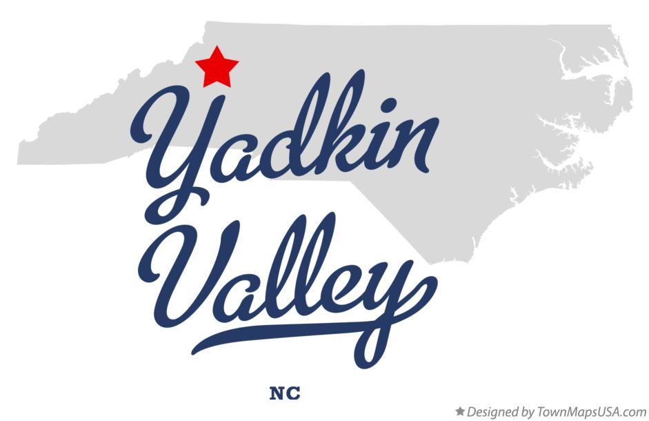 Map of Yadkin Valley, NC, North Carolina Map of Yadkin Valley, NC, North Carolina