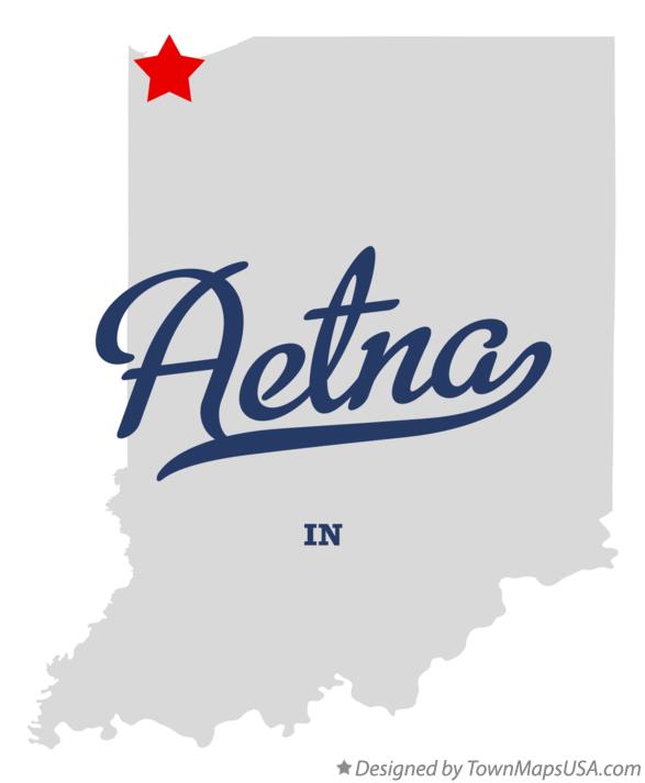 Map of Aetna, IN, Indiana