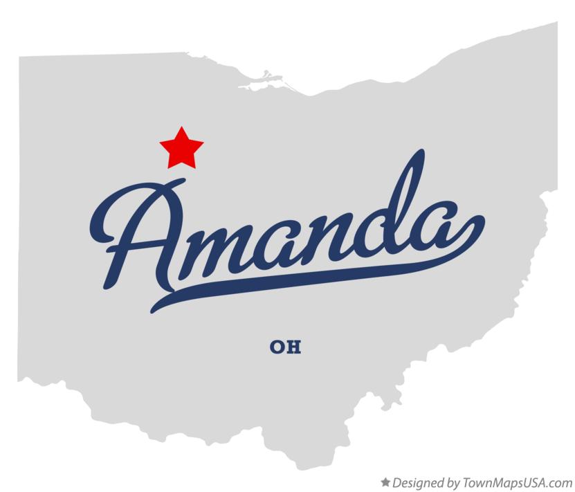 Map of Amanda, Hancock County, OH, Ohio
