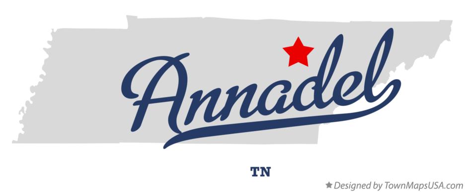 Map of Annadel, TN, Tennessee