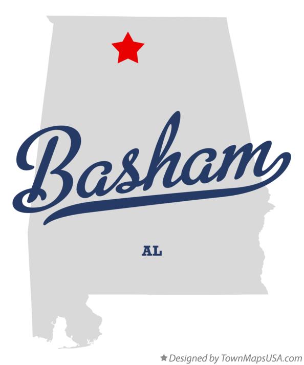 Map of Basham, AL, Alabama