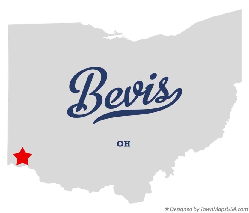 Map of Bevis, OH, Ohio