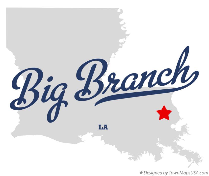 Map of Big Branch, LA, Louisiana