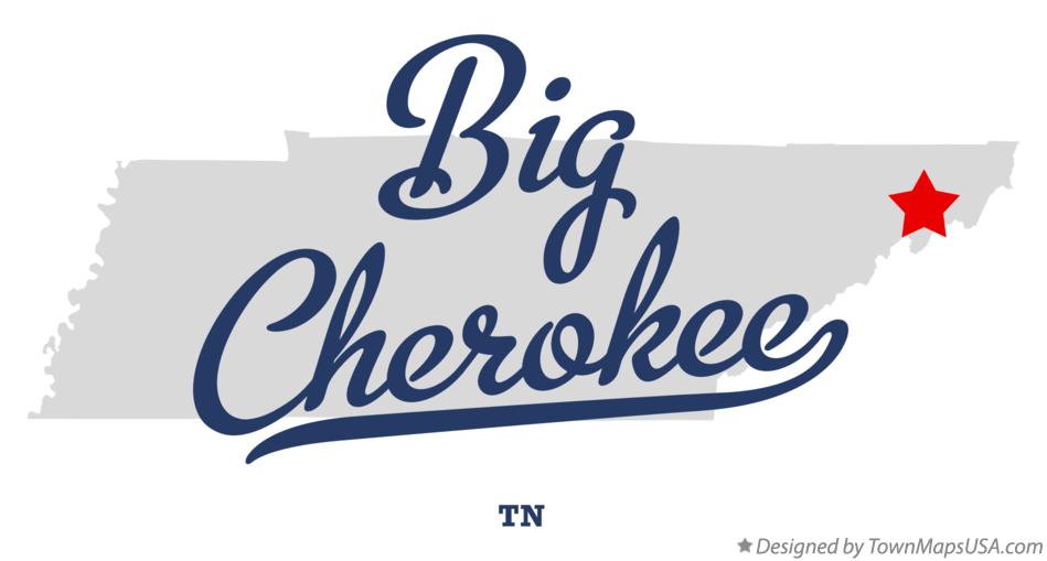 Map of Big Cherokee, TN, Tennessee