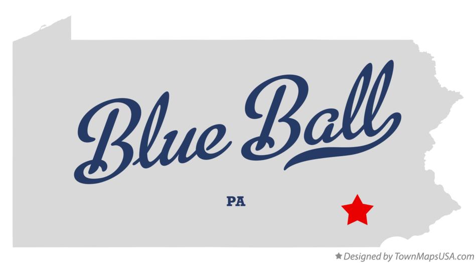 Map of Blue Ball, PA, Pennsylvania
