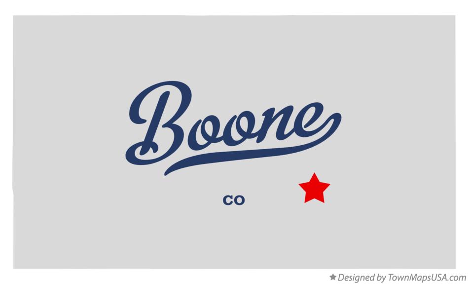 Map of Boone, CO, Colorado