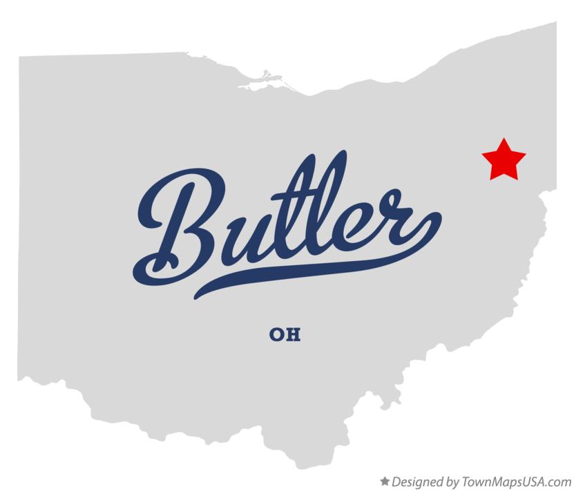 Map of Butler, Columbiana County, OH, Ohio