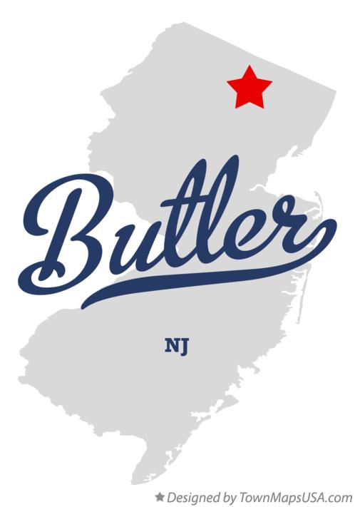 Map of Butler, NJ, New Jersey