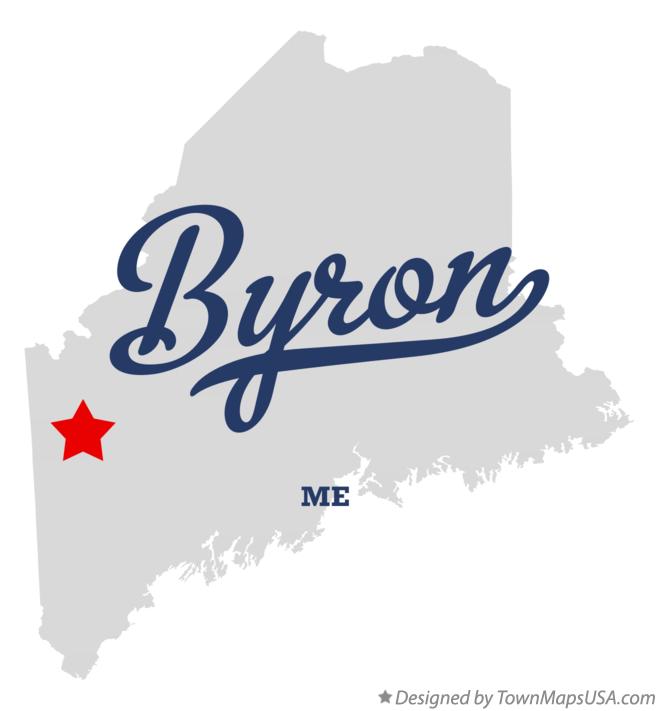 Map of Byron, ME, Maine