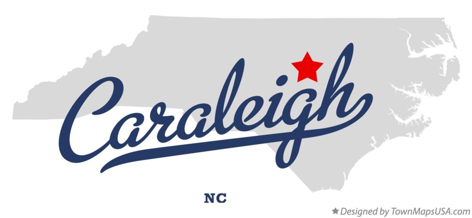 Map of Caraleigh, NC, North Carolina
