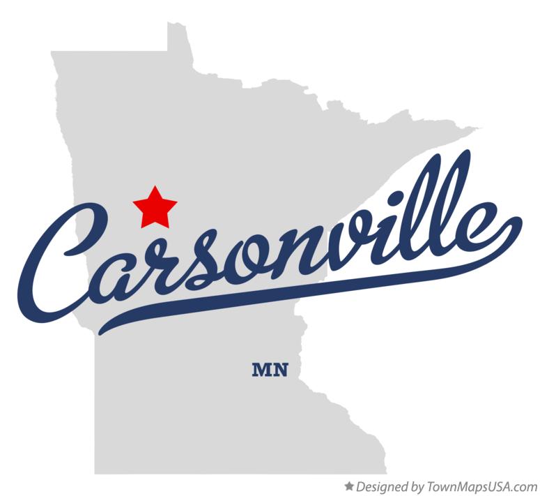 Map of Carsonville, MN, Minnesota