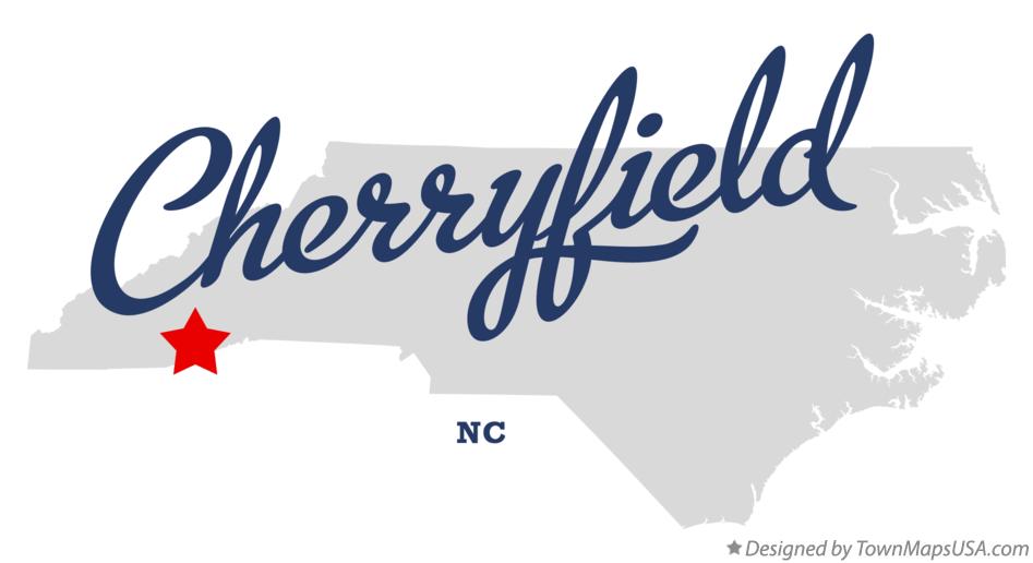 Map of Cherryfield, NC, North Carolina