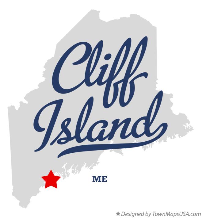 Map of Cliff Island, ME, Maine