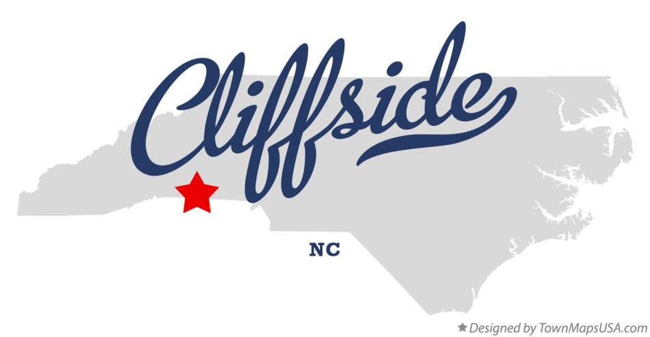Map of Cliffside, NC, North Carolina