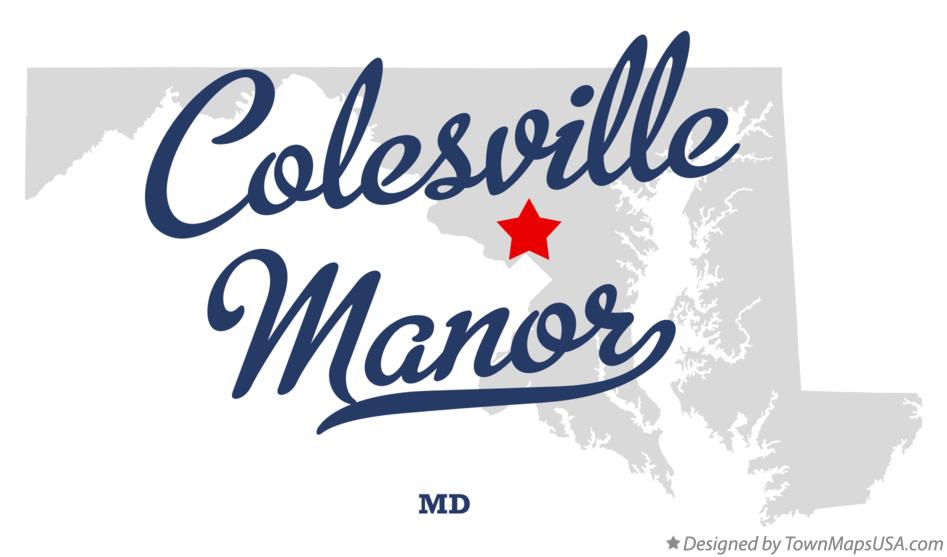 Map of Colesville Manor, MD, Maryland