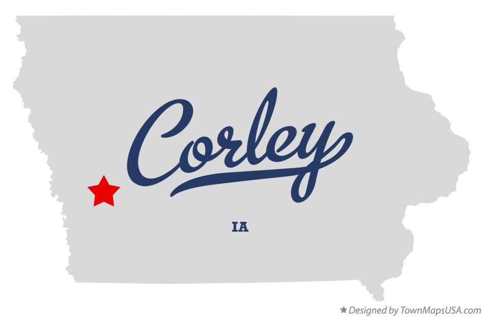 Map of Corley, IA, Iowa