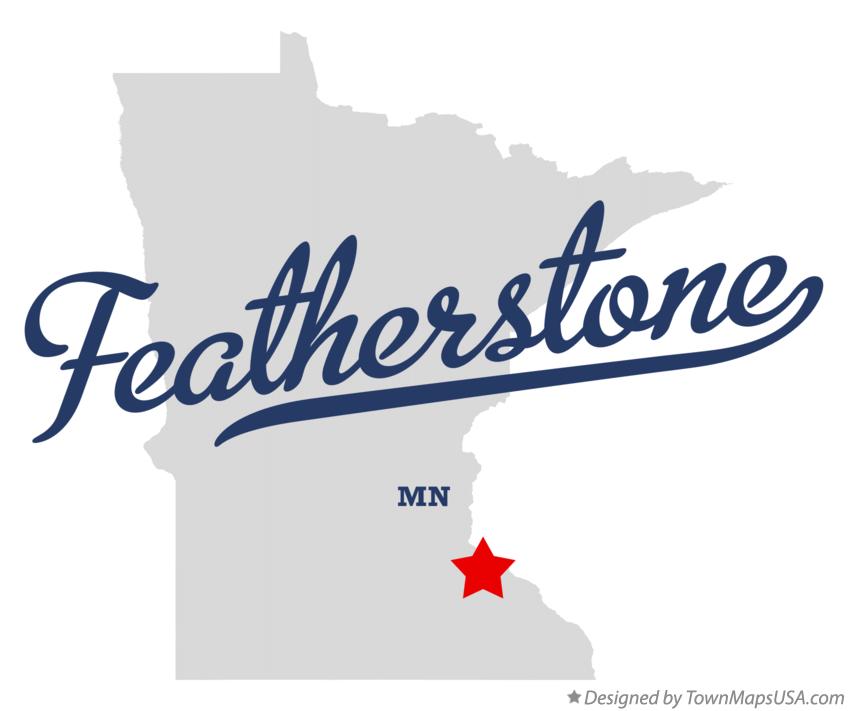 Map of Featherstone, MN, Minnesota