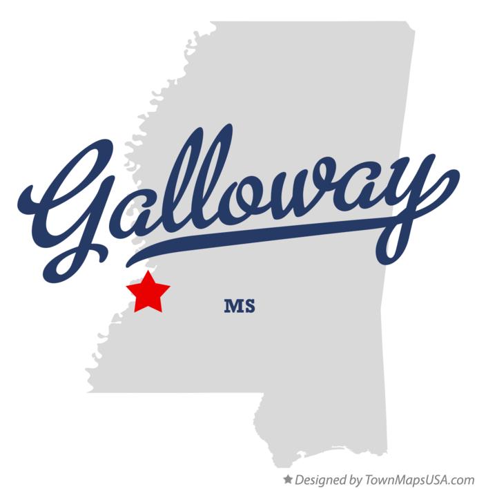 Map of Galloway, MS, Mississippi