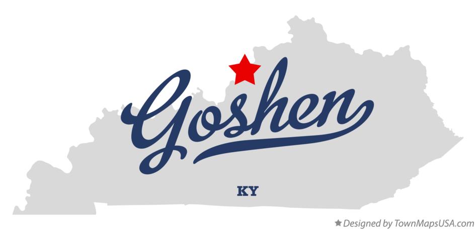 Map of Goshen, KY, Kentucky