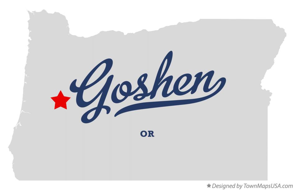 Map of Goshen, OR, Oregon