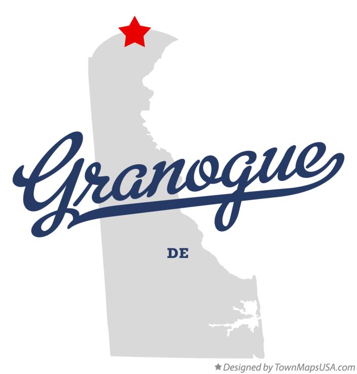 Map of Granogue, DE, Delaware