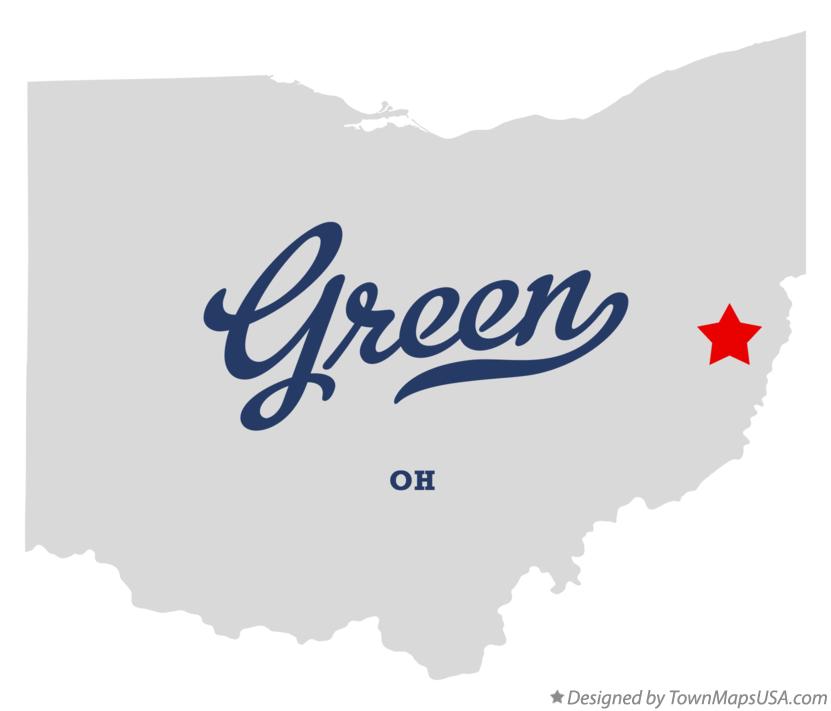 Map of Green, Harrison County, OH, Ohio