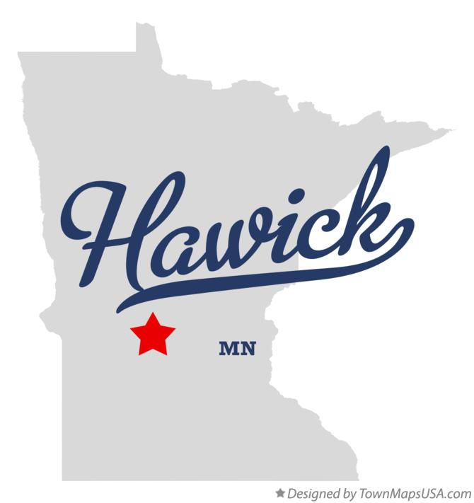 Map of Hawick, MN, Minnesota