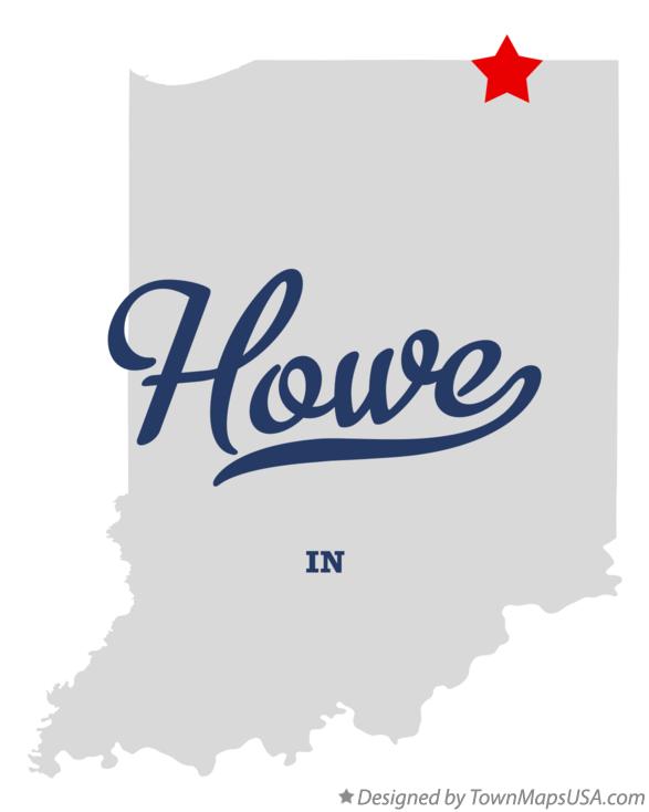 Map of Howe, IN, Indiana