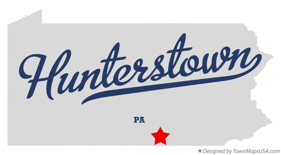 Map of Hunterstown, PA, Pennsylvania