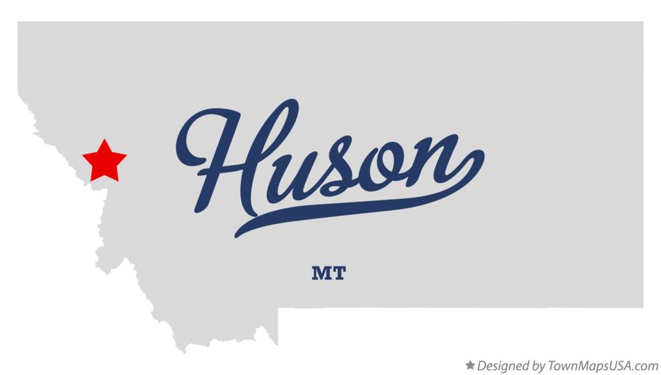 Map of Huson, MT, Montana