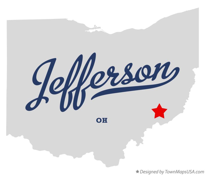 Map of Jefferson, Noble County, OH, Ohio