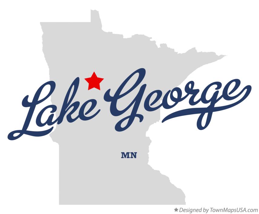 Map of Lake George, Hubbard County, MN, Minnesota