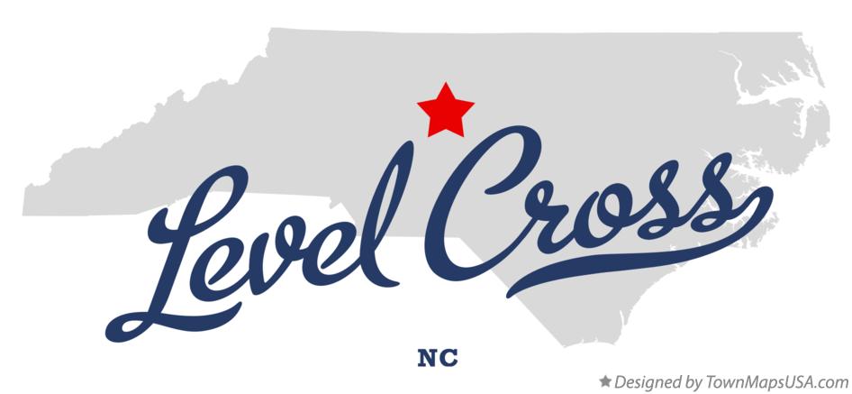 Map of Level Cross, NC, North Carolina