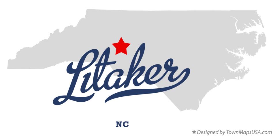 Map of Litaker, NC, North Carolina