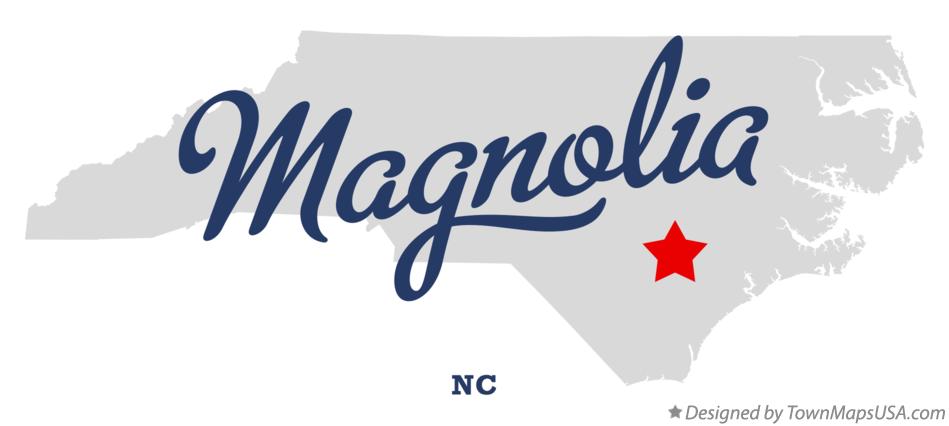 Map of Magnolia, NC, North Carolina