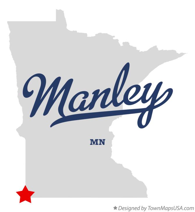 Map of Manley, MN, Minnesota