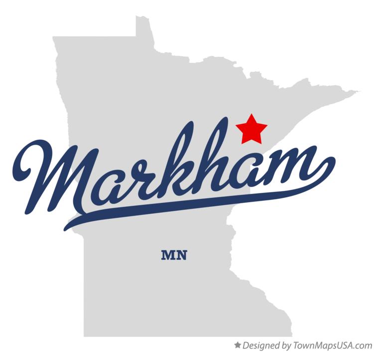 Map of Markham, MN, Minnesota