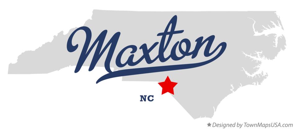 Map of Maxton, NC, North Carolina