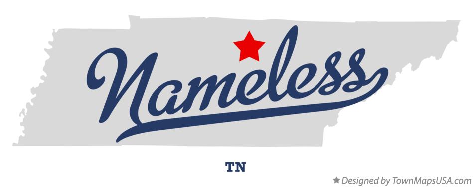Map of Nameless, TN, Tennessee