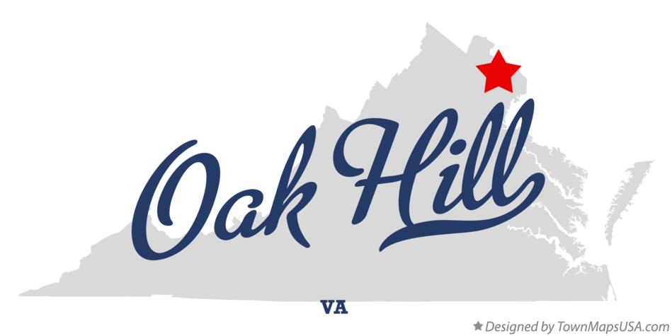 Map of Oak Hill, VA, Virginia