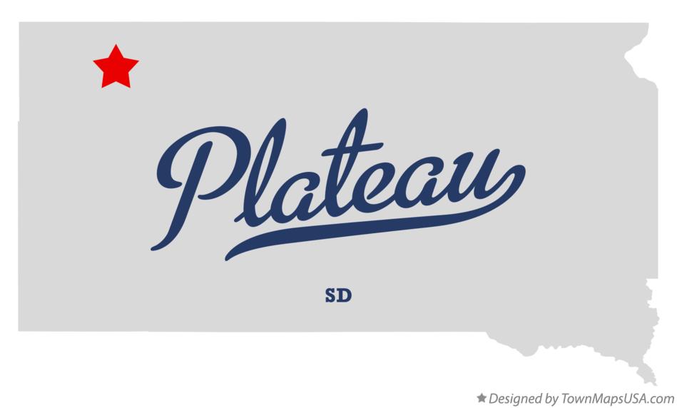 Map of Plateau, SD, South Dakota