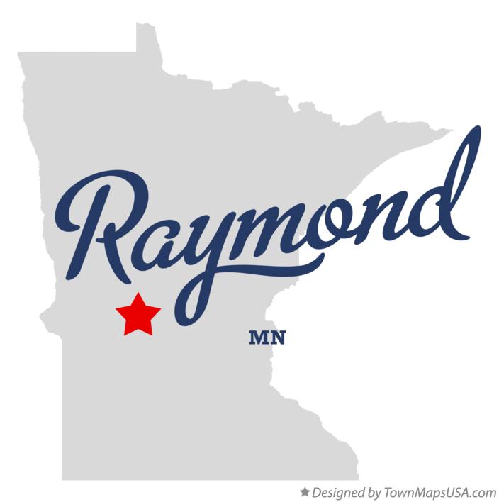 Map of Raymond, Stearns County, MN, Minnesota