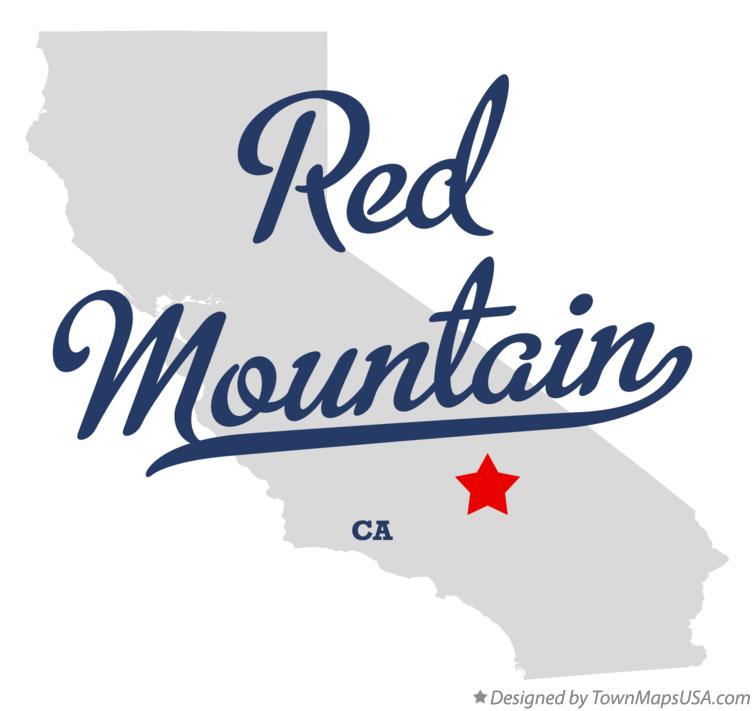 Map of Red Mountain, CA, California