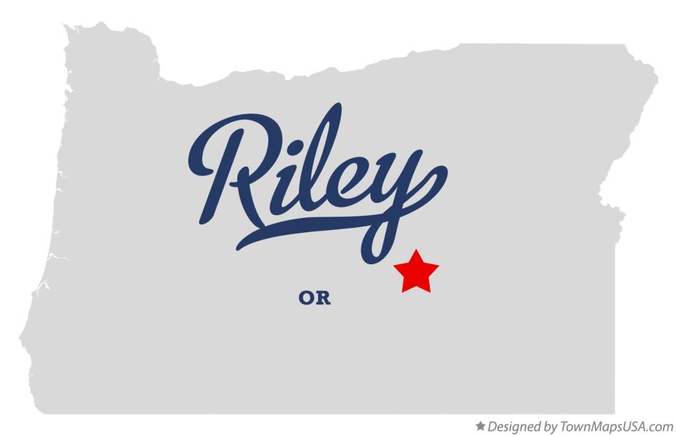 Map of Riley, OR, Oregon