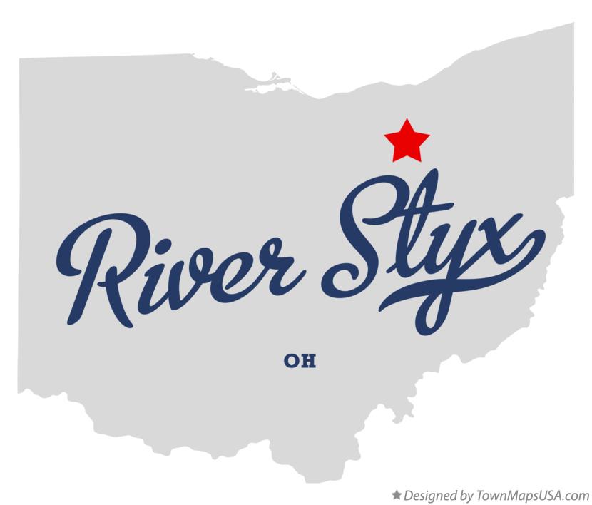 Map of River Styx, OH, Ohio