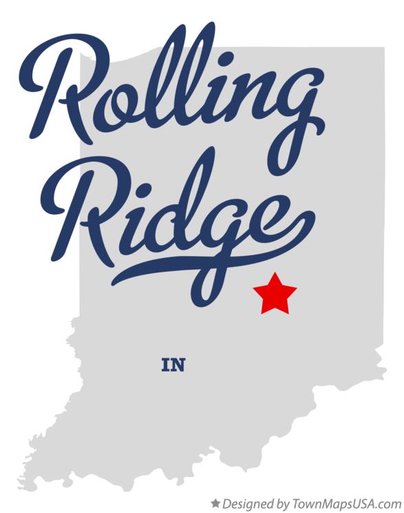 Map of Rolling Ridge, IN, Indiana