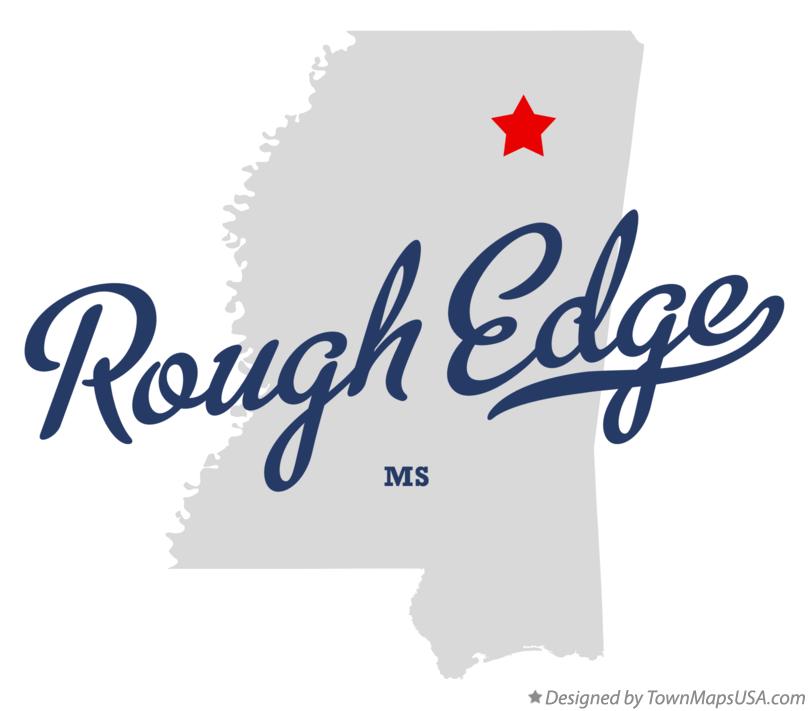 Map of Rough Edge, MS, Mississippi