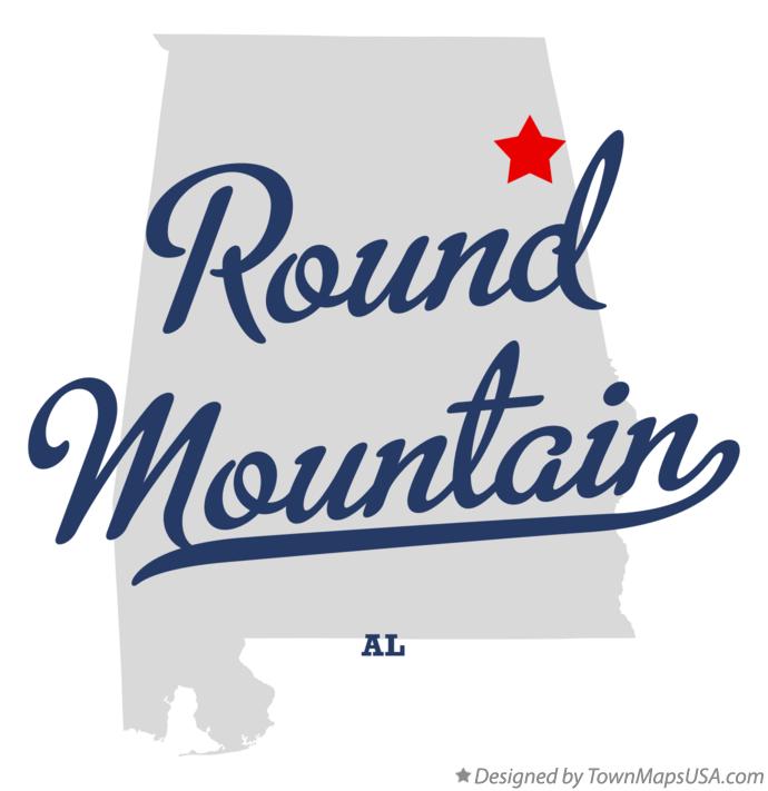 Map of Round Mountain, AL, Alabama