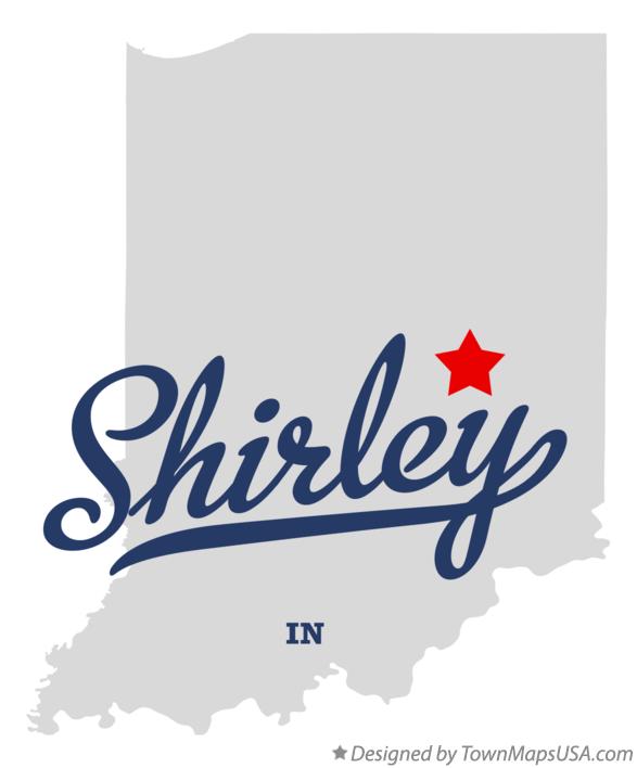 Map of Shirley, IN, Indiana